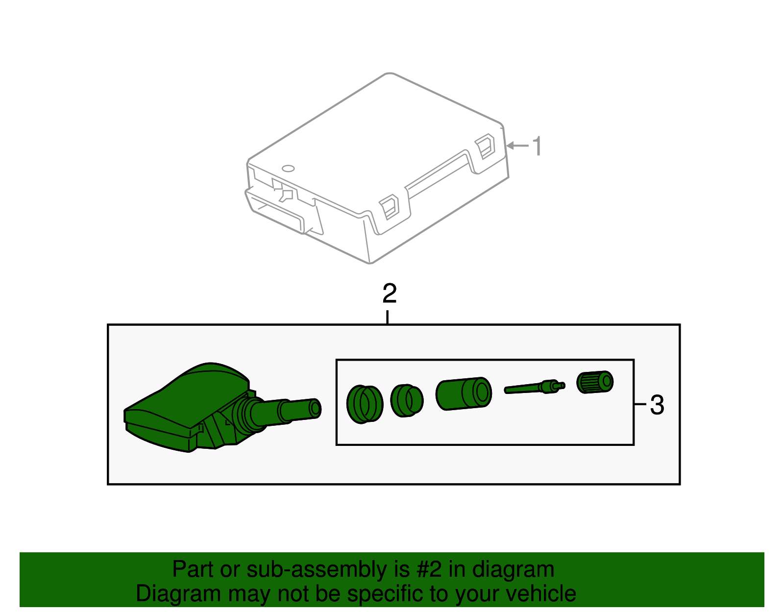2010-2024 Jaguar Tire Pressure Monitoring System (TPMS) Sensor C2D47173 ...