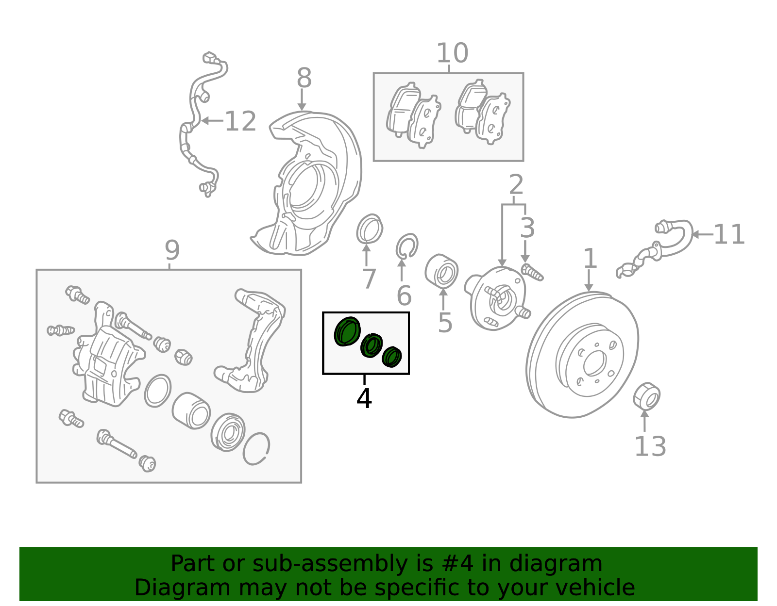 1998-2002 Toyota Corolla Hub Seal Kit 04422-02040 | Toyota Parts Center
