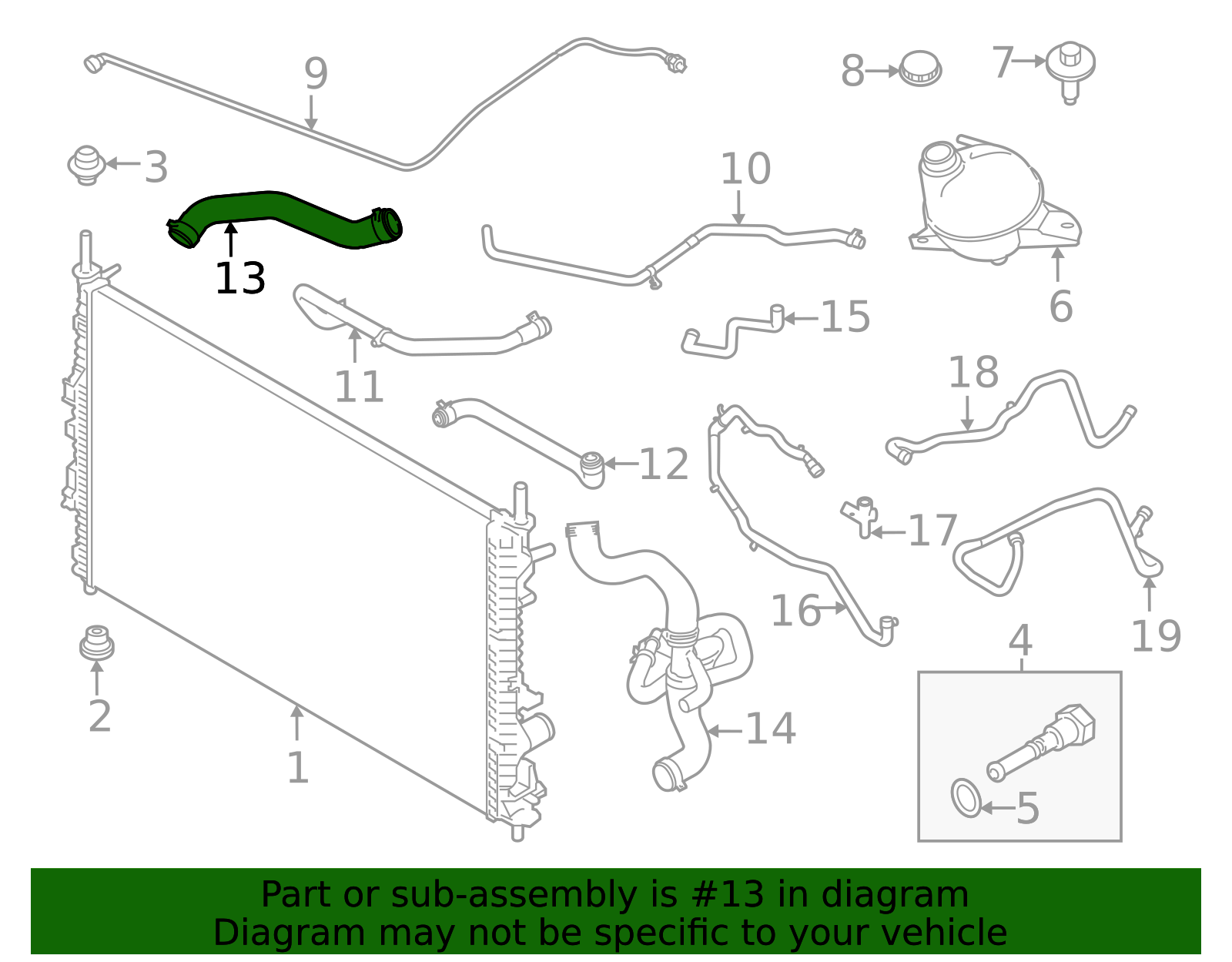 LK4Z-8260-E - Radiator Coolant Hose 2020-2025 Ford | Big 3 Auto Parts