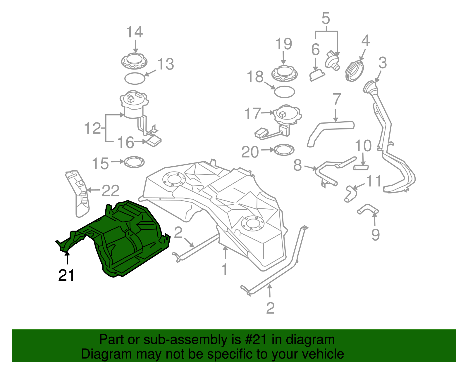 2009-2025 Nissan Tank Shield 17285-1EA0A | Scott Evans Nissan Parts