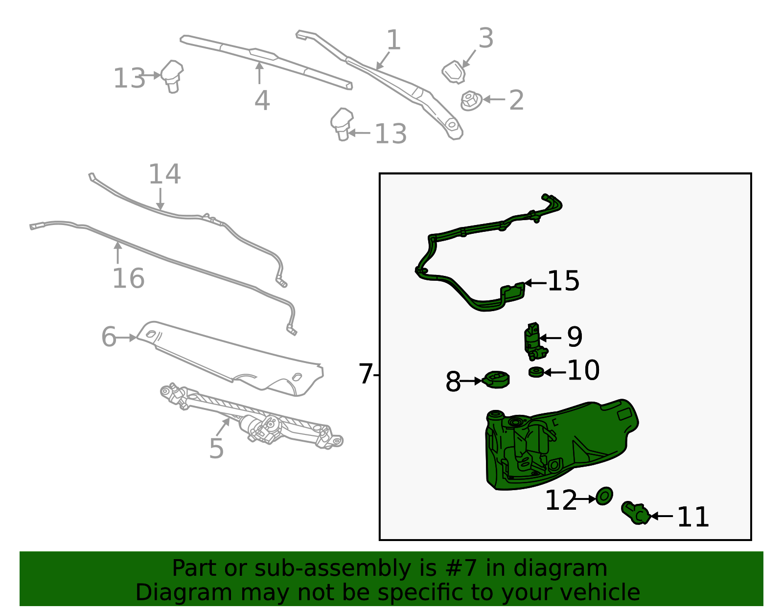 2021-2025 GM Windshield Washer Solvent Container 84816822 | GM Parts Center
