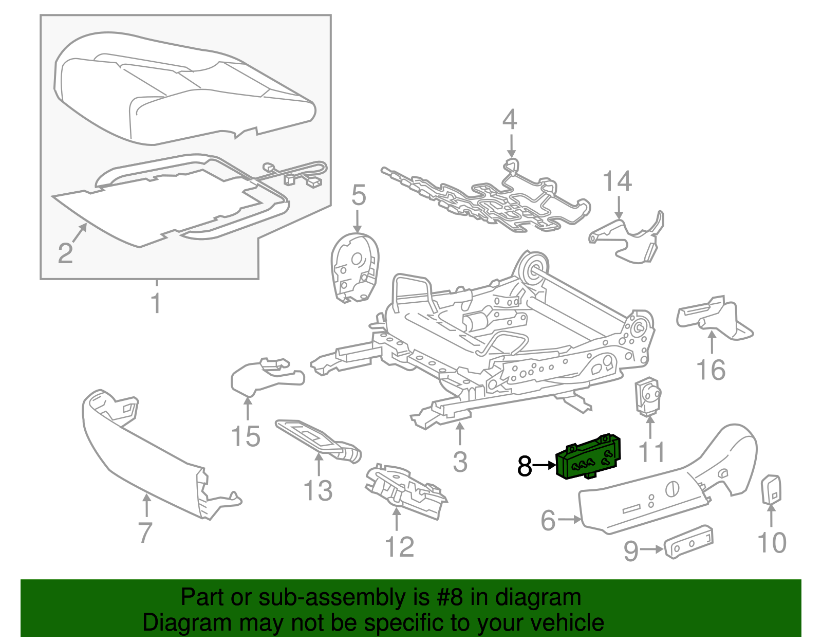 84070-24021 - 2015-2017 Lexus - Adjuster Switch | My L Parts