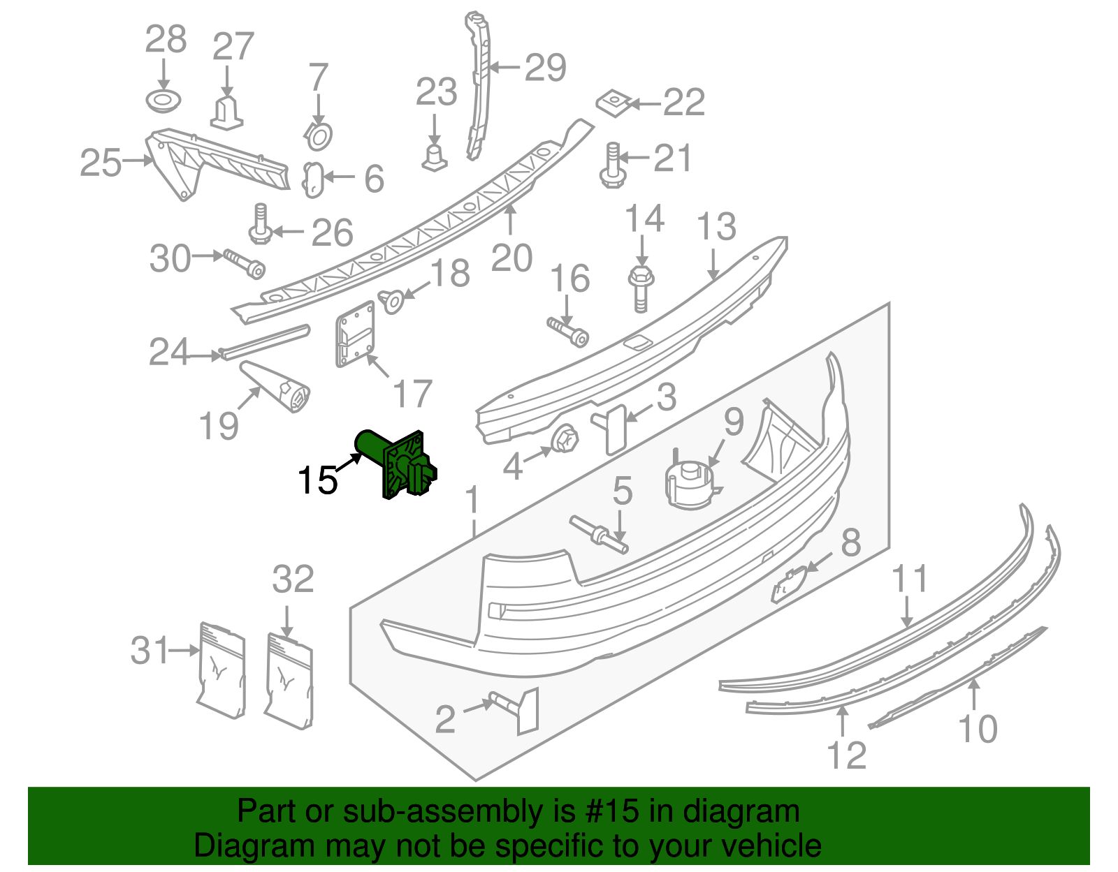 4E0-807-357-B - Energy Absorber 2004-2010 Audi | Audi OEM Parts Guy
