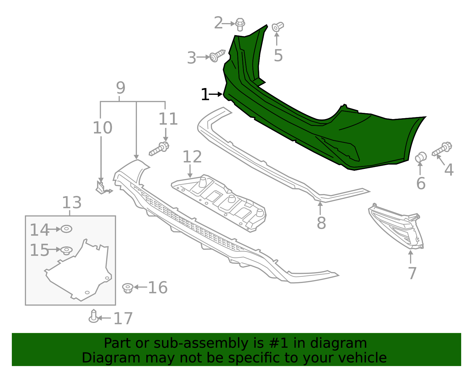 2019-2021 Kia Forte Bumper Cover 86611-M7000 | Kia Automotive Parts