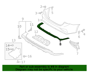 86612-M7010-AS - Cover Rear Bumper Lower 2019-2021 Kia Forte | Kia ...