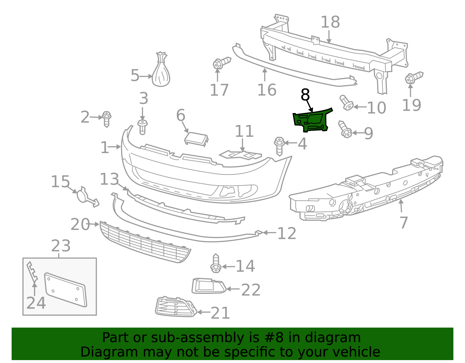 2012-2013 Volkswagen Side Support 5K0-807-724-F | VW Direct Auto Parts