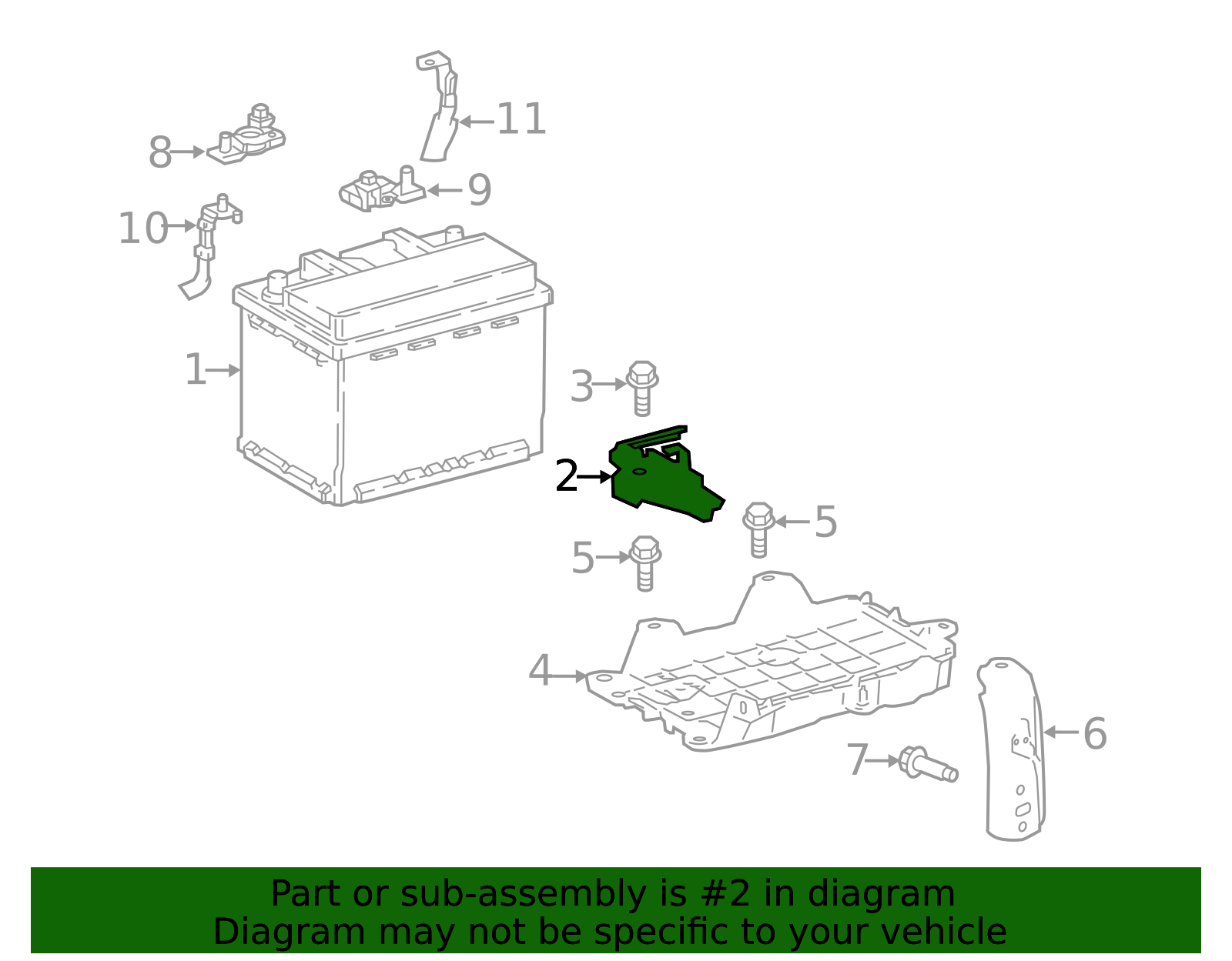 G920K-33010 - High-Quality Battery Hold Down for 2018-2024 Toyota ...