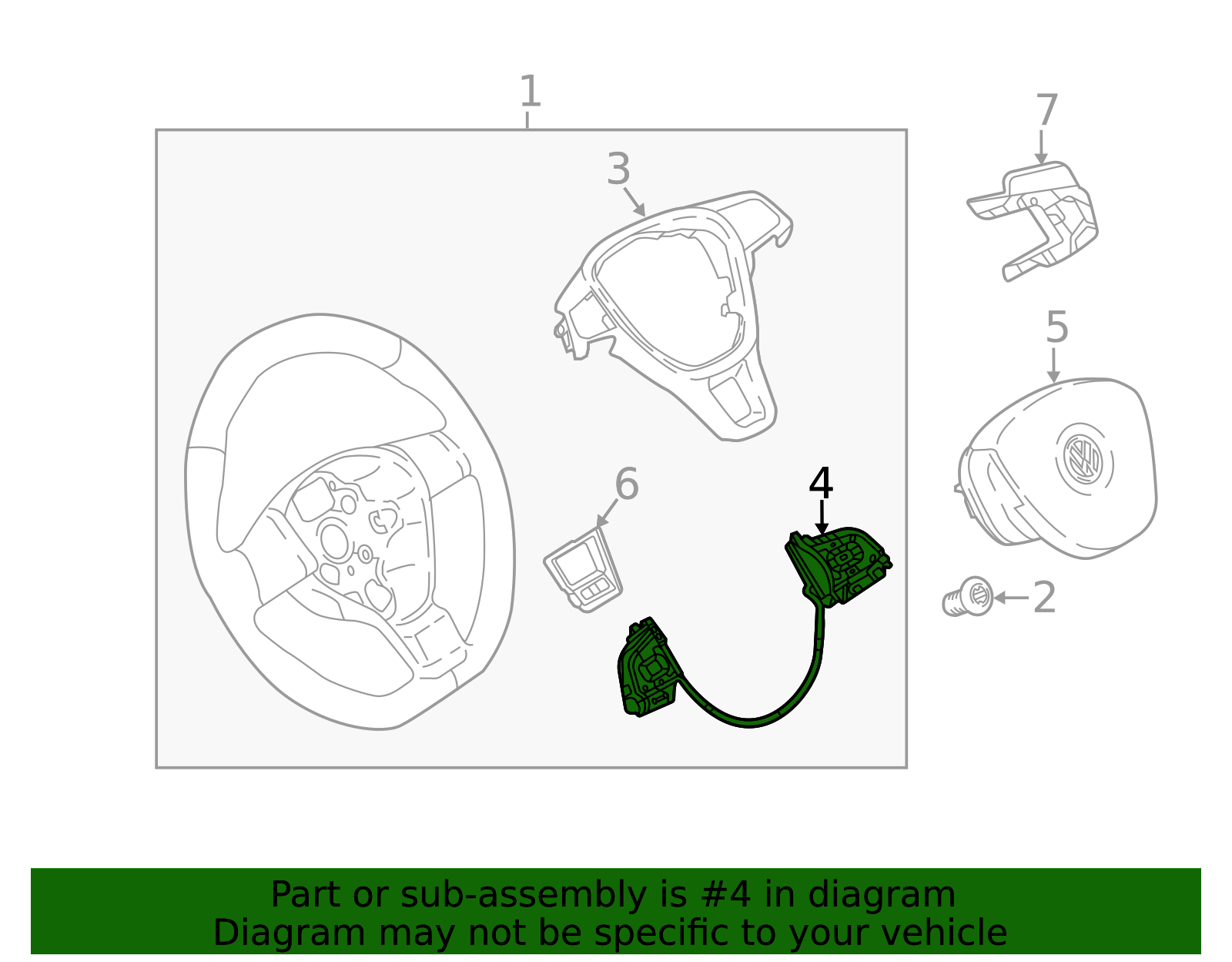 5Q1-953-521-KR-IGI - 2018-2024 Volkswagen - Multi-Function Switch | World VW Parts