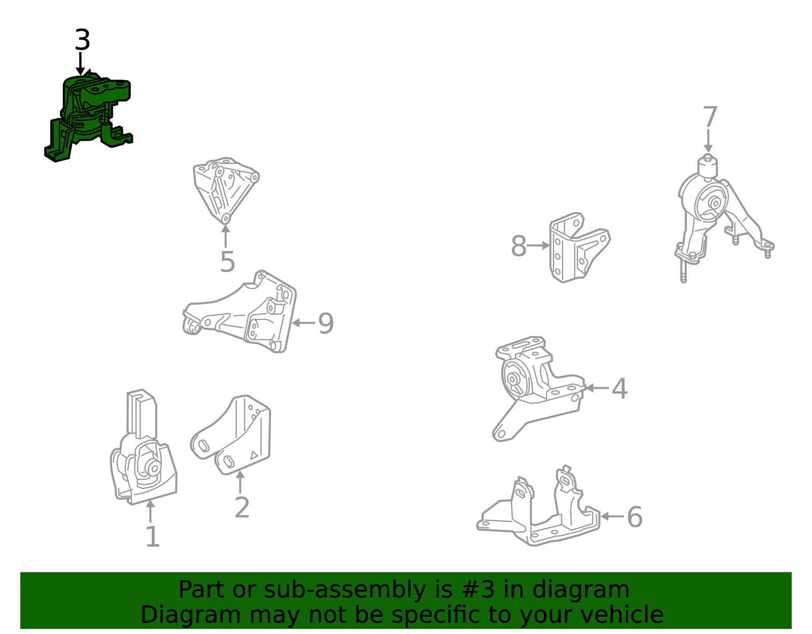 12305-0T171 - Insulator Sub-Assembly, Engine Mounting, Right Longo ...