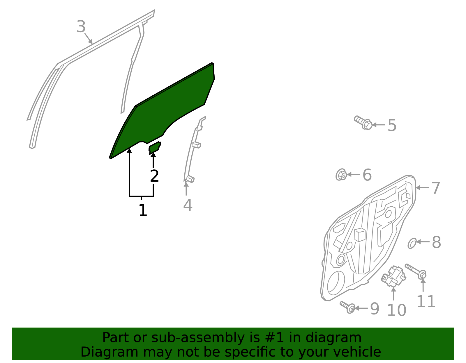 Hyundai - 83420-S8010 - Door Glass - 2020-2022 Hyundai Palisade | OEM ...