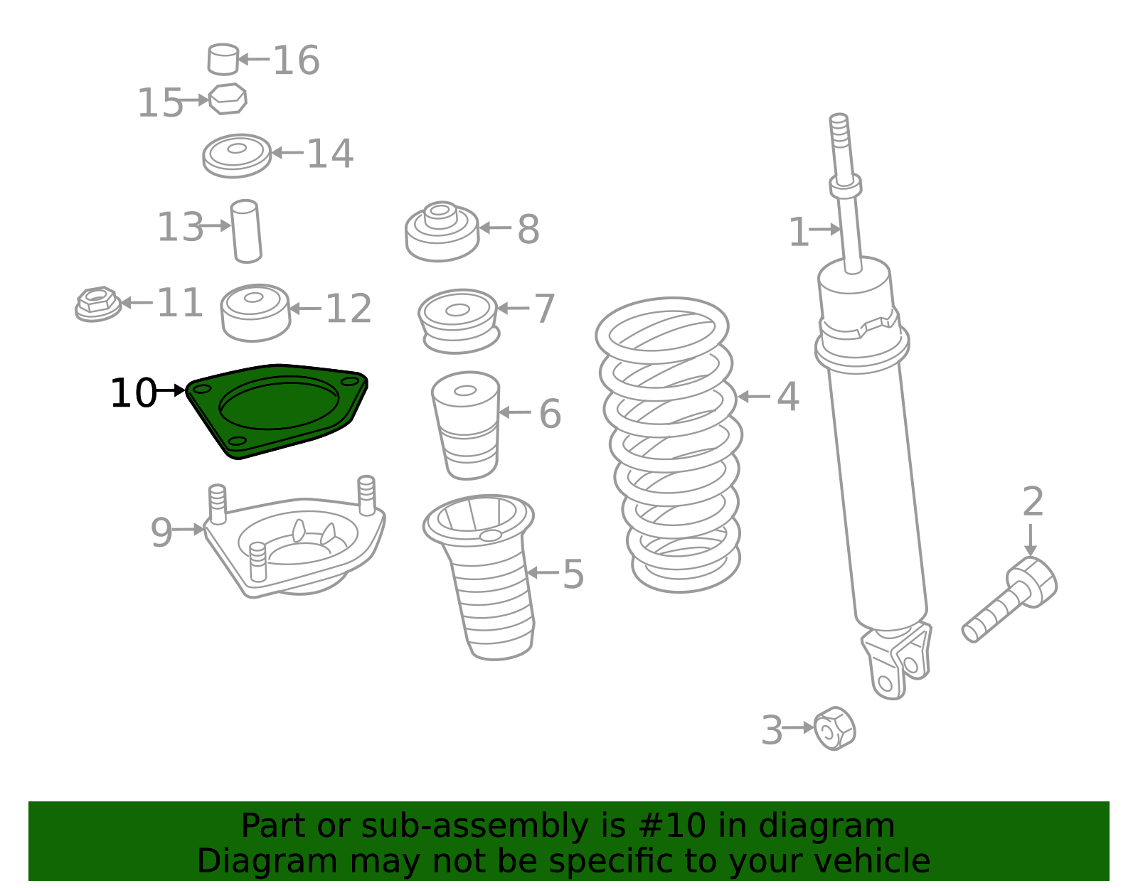 2004-2025 Mazda Suspension Shock Absorber / Strut Mount Gasket F151-34-003 | Mazda-Parts