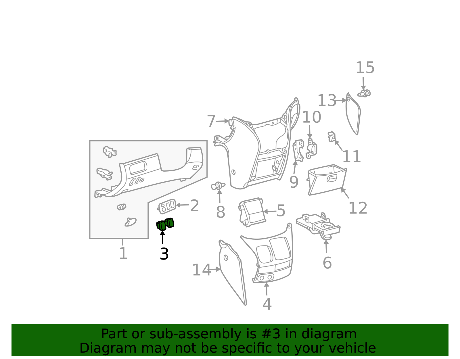 2004-2010 Toyota Sienna Hole Cover 55539-AE010-B0 | Toyota Parts Center