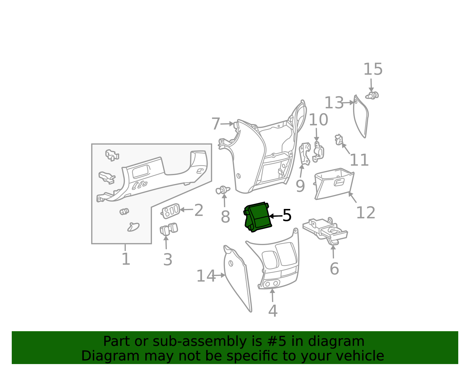2004-2010 Toyota Sienna Coin Holder 55450-AE030 | MotorMotor