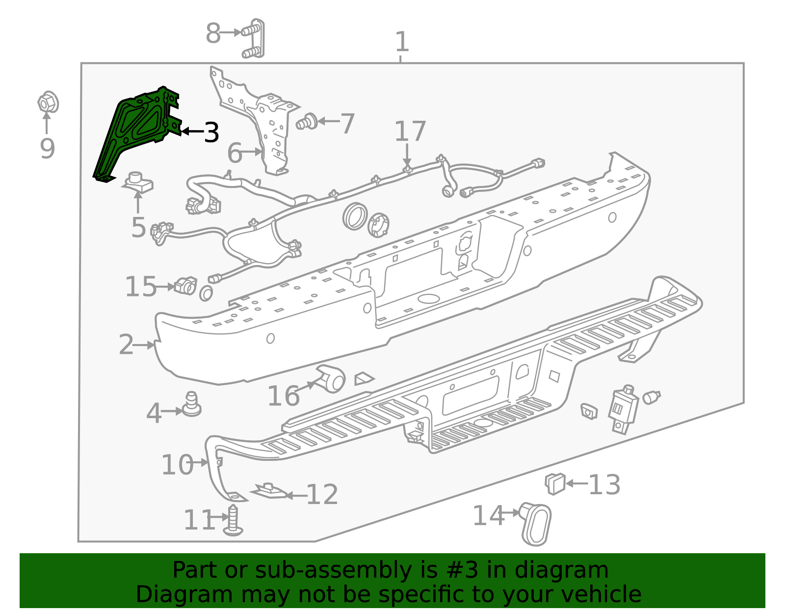 2014 GM Bumper Brace - Driver's Side (LH) 23108159 | TascaParts.com
