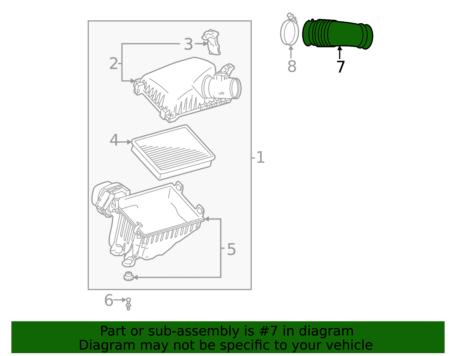 2022-2026 Toyota Engine Air Intake Hose 17881-F4010 | Toyota Parts Center