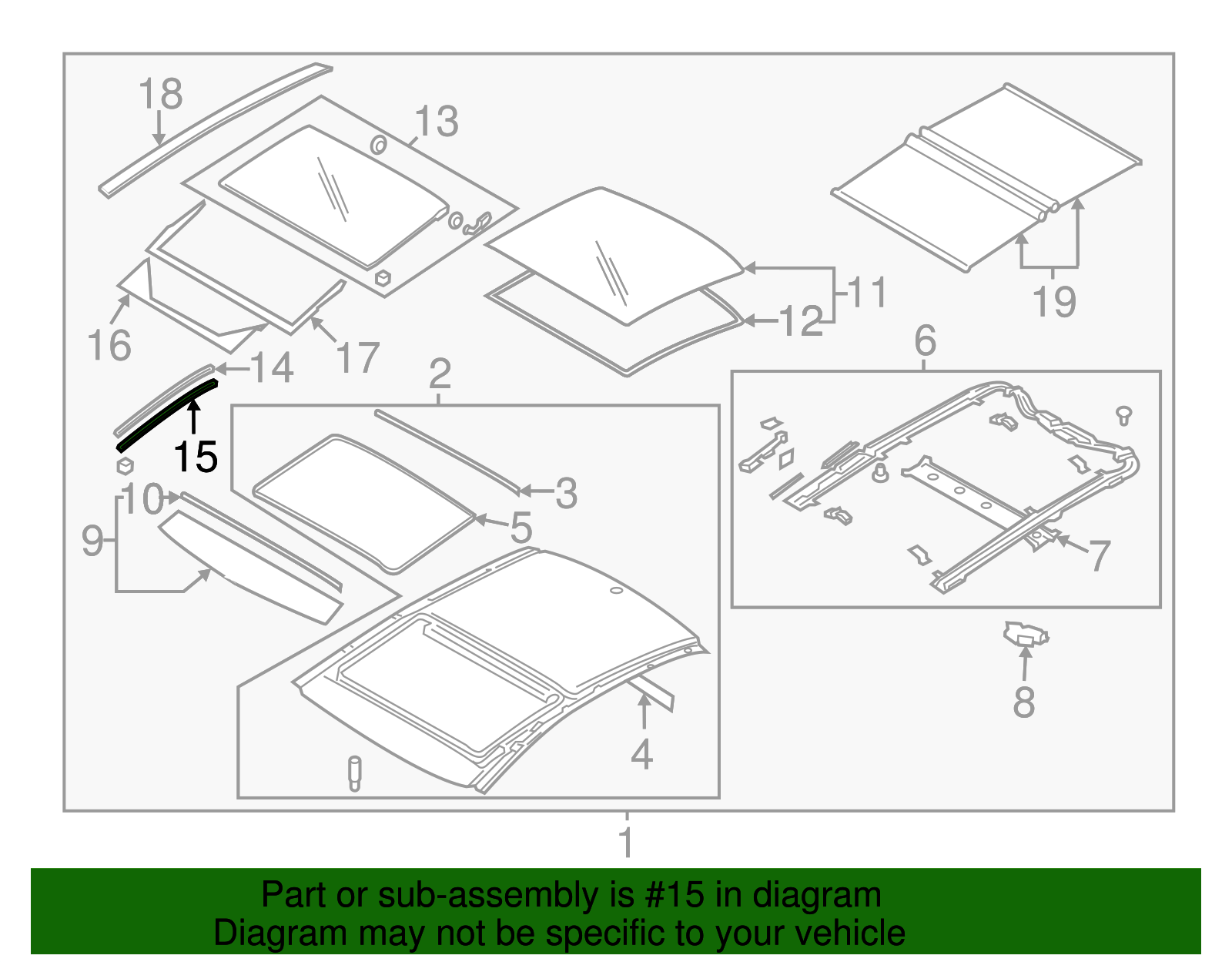 81693-3S010 - Movable Glass Cover 2014-2016 Kia Cadenza | Kia.Parts Store