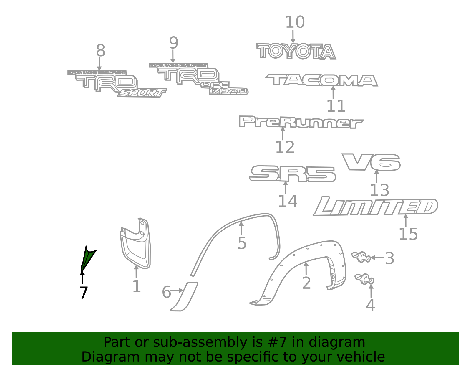 Truck Bed Molding 75631-04020 | Toyota Parts Center