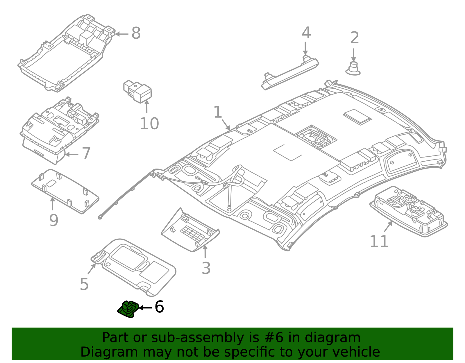 96409-1492R - Sun-Visor Holder 2020-2025 Nissan | Official Nissan Parts ...