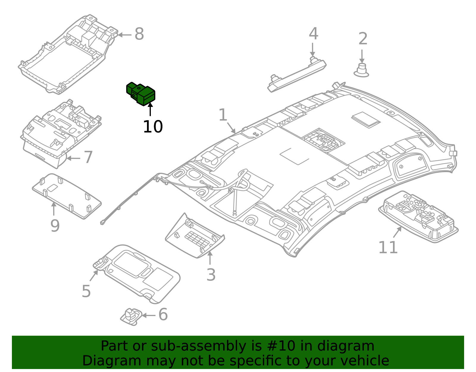 2019-2025 Nissan Sunroof Switch 25450-6CA0A | My Nissan Part
