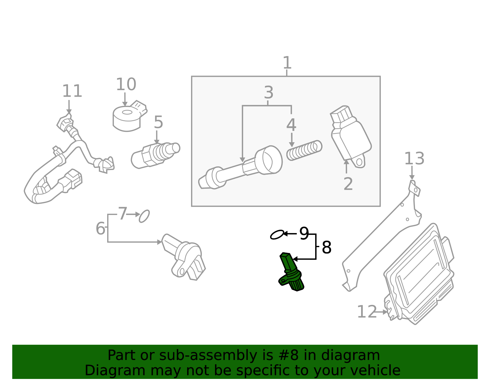 23731-EA20D - Engine Crankshaft Position Sensor 2005-2021 Nissan ...