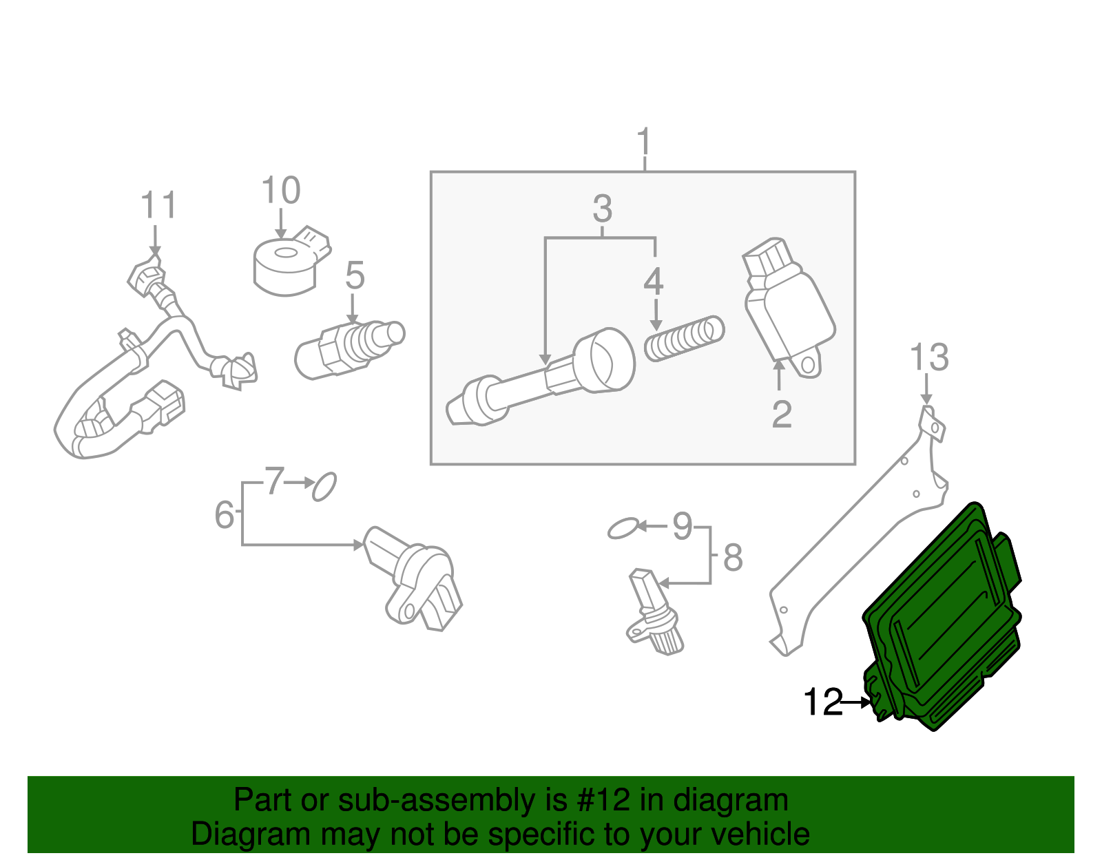 2016-2019 Nissan Engine Control Module (ECM) 23703-9BM0A | Nissan Parts ...