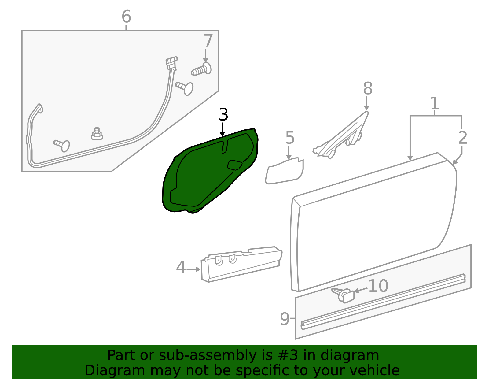 67832-53050 - High-Quality Door Water Deflector for 2010-2015 Lexus ...
