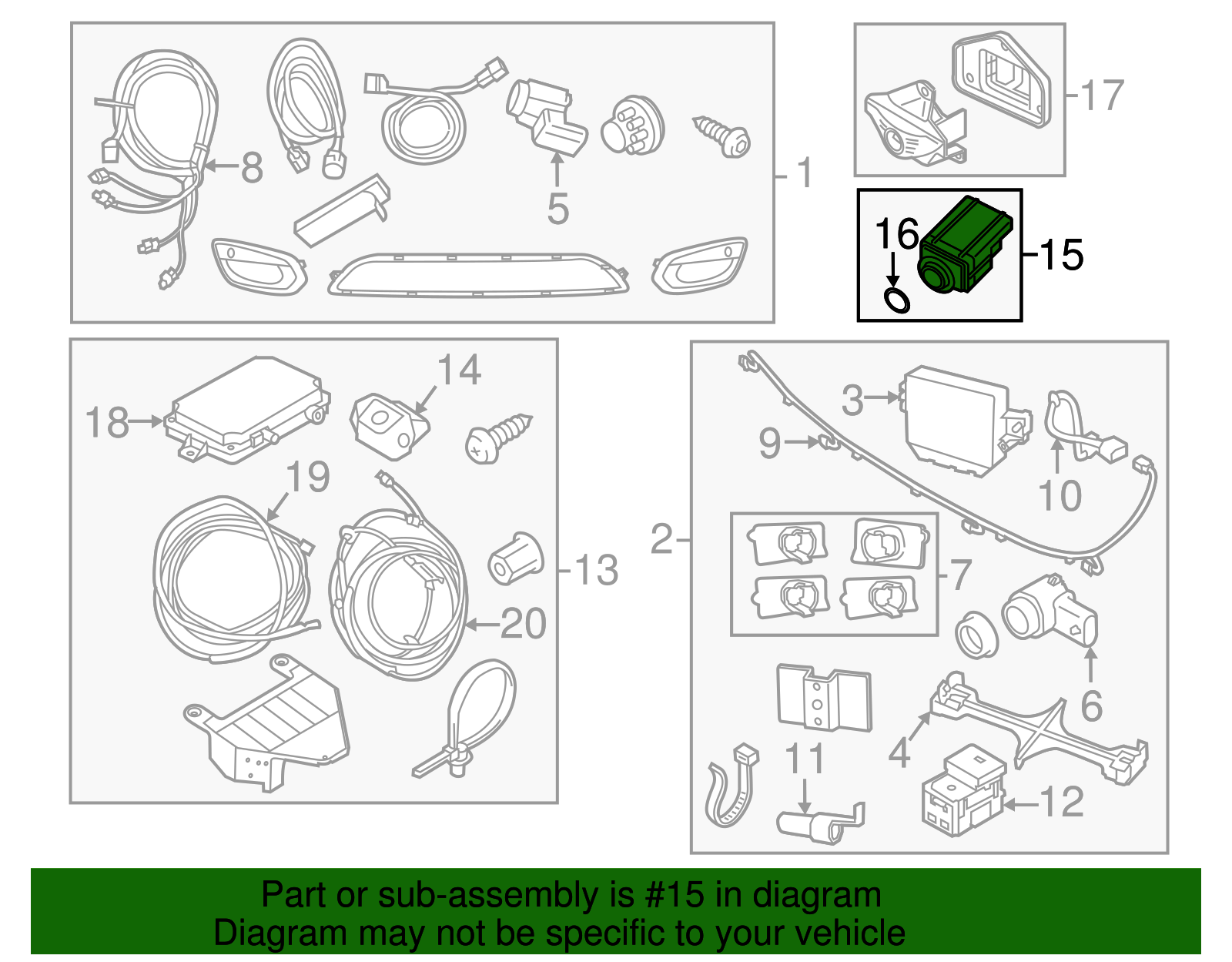 31339994 - Parking Assistance Camera Front Blind View - 2007-2018 Volvo ...