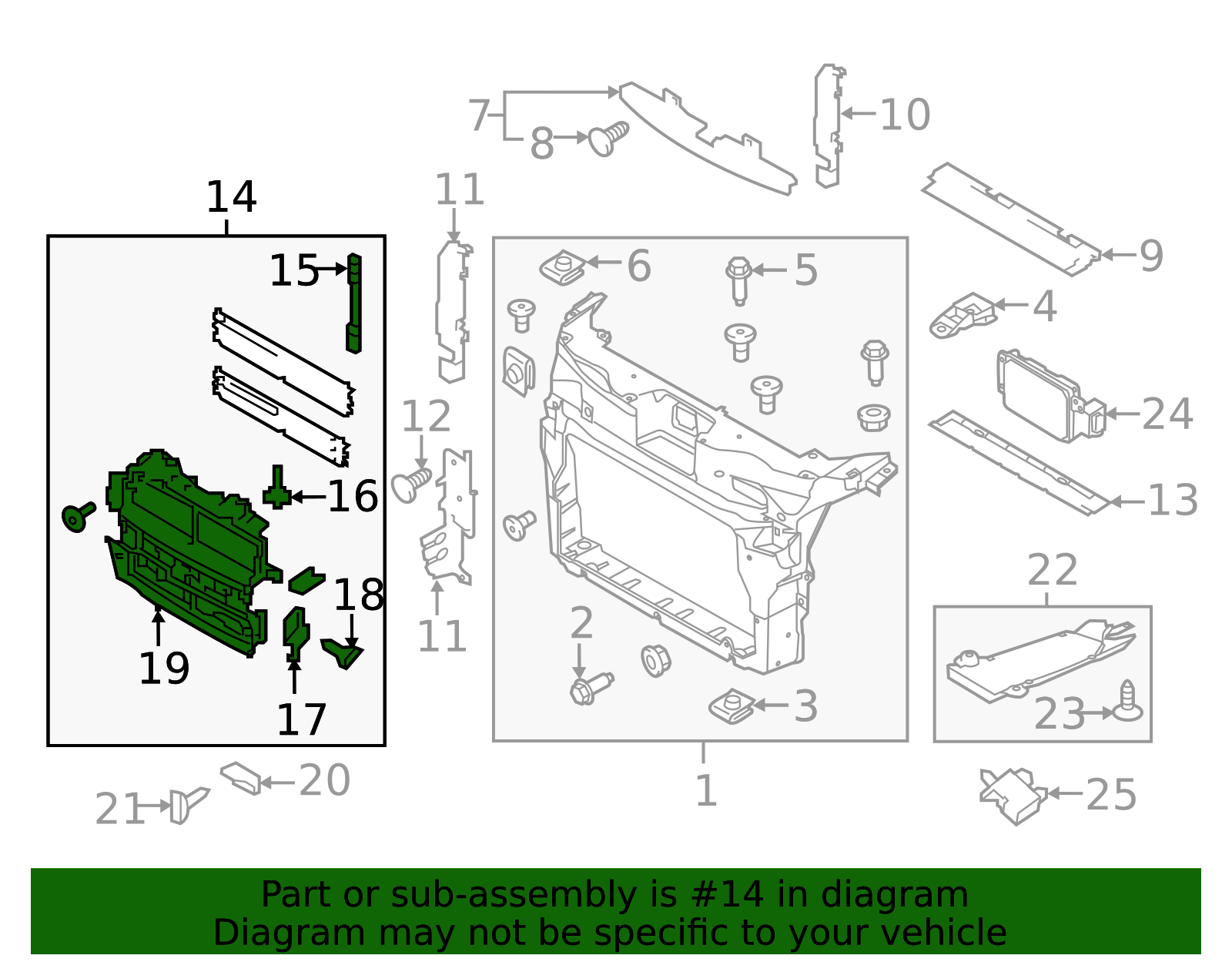 JB5Z-8475-A - Radiator Shutter Assembly 2013-2019 Ford | Ford Parts Direct