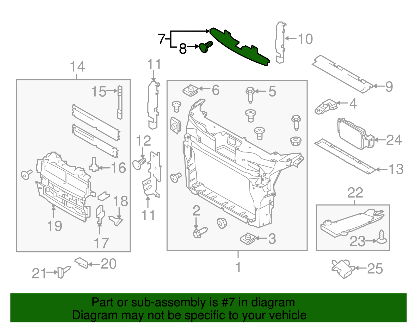 2016-2019 Ford Explorer Radiator Support Air Deflector FB5Z-8326-B ...