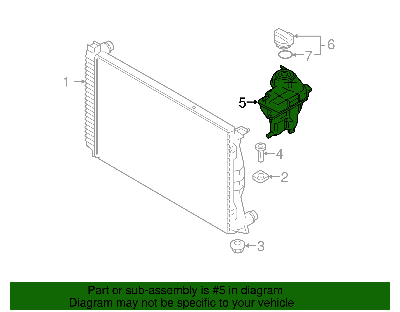 2007-2011 Audi S6 Expansion Tank 4F0-121-403-AA | TascaParts.com