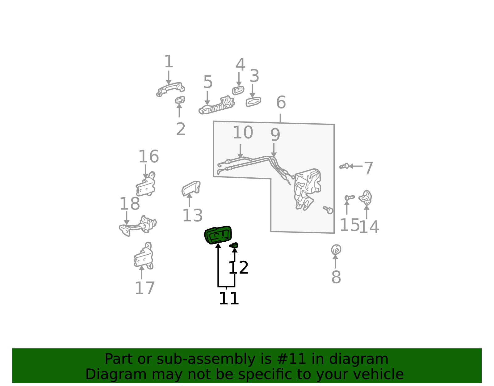2002-2004 Toyota Camry Handle, Inside 69205-AA021-B2 | MotorMotor