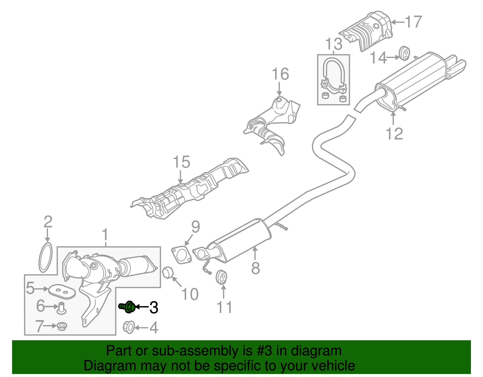 2013-2020 Ford Catalytic Converter Bolt W715681-S900 | OEM Parts Online