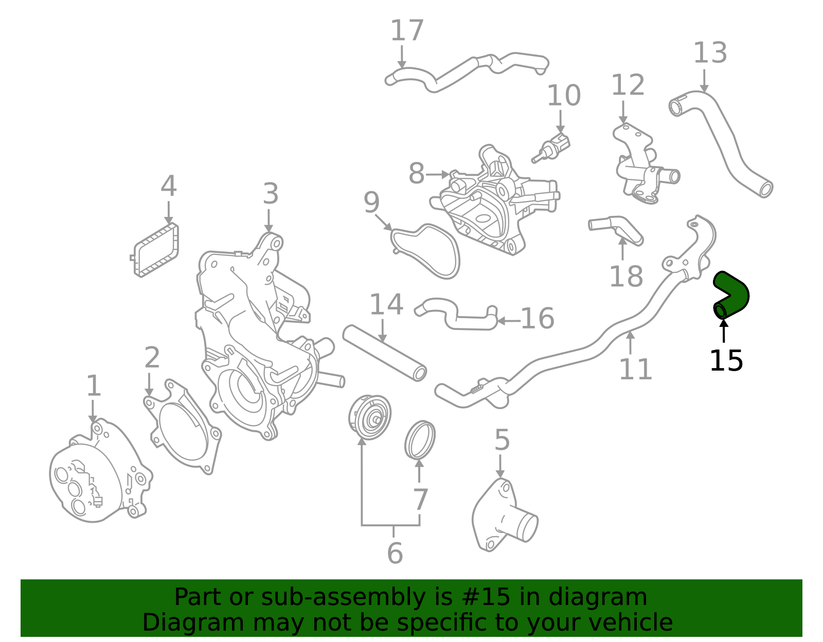 2019-2025 Nissan Engine Coolant Hose 14055-6CA1B | Nissan Parts Central
