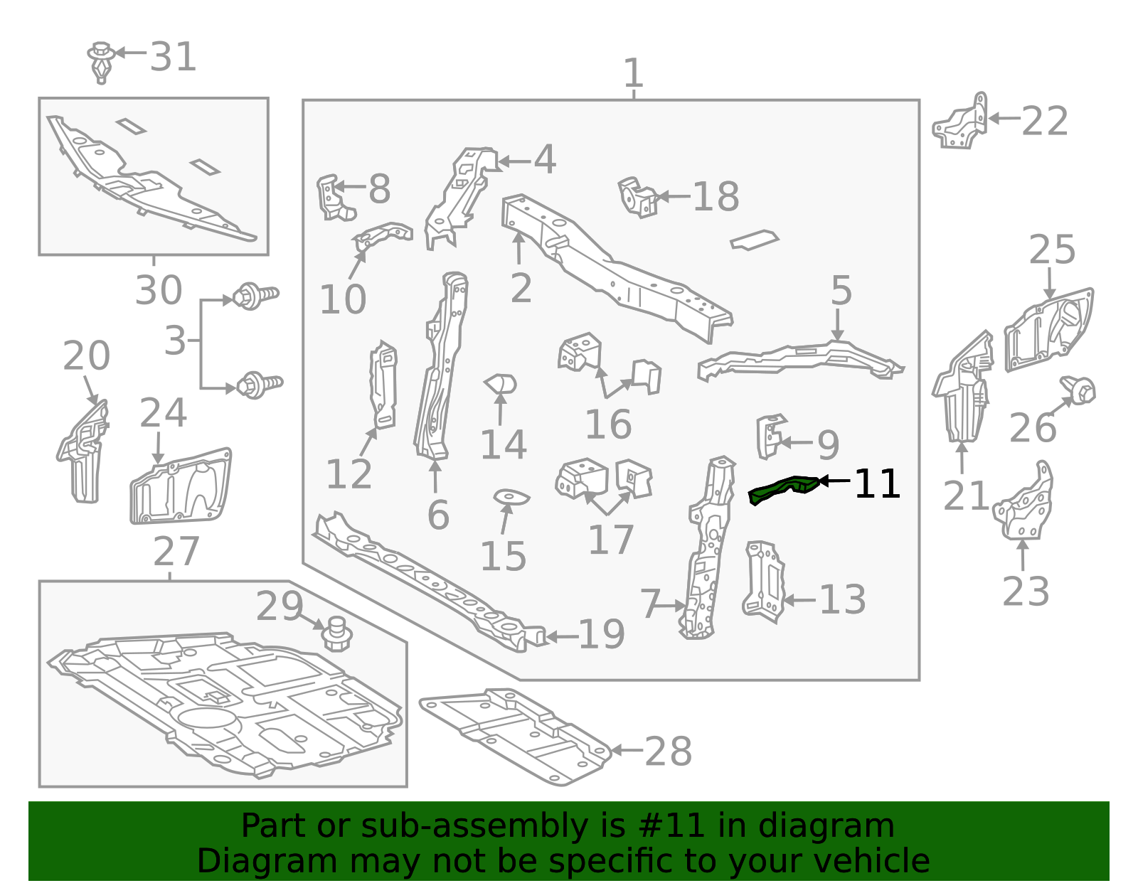 53272-47030 - Side Support Bracket - 2012-2017 Toyota Prius V | Nucar ...