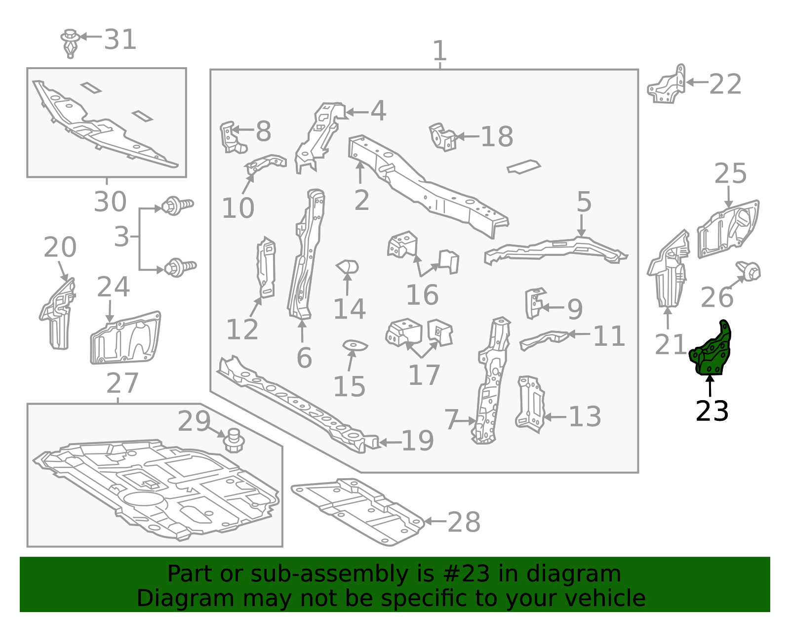 53804-47030 - Side Seal Mount Bracket - 2012-2017 Toyota | Nucar Toyota ...