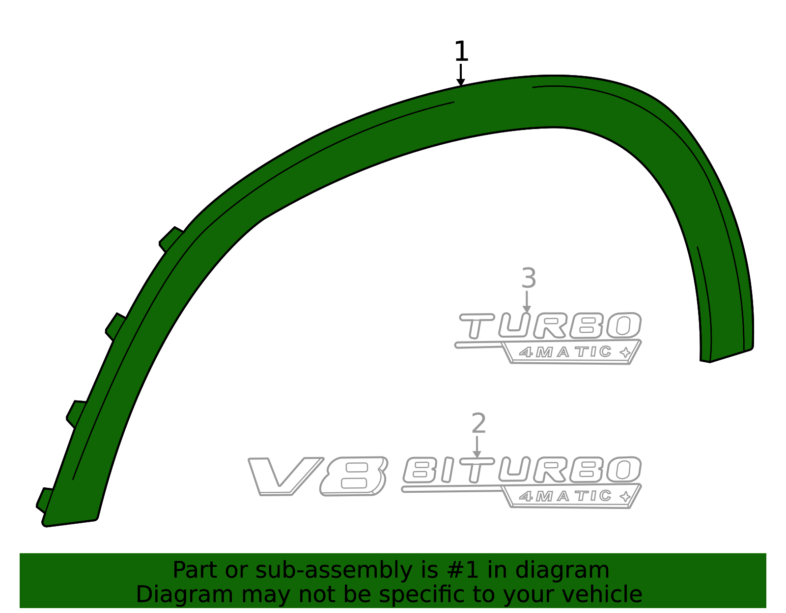 16788026099999 - Mercedes-Benz Wheel Opening Molding Performance Auto Parts
