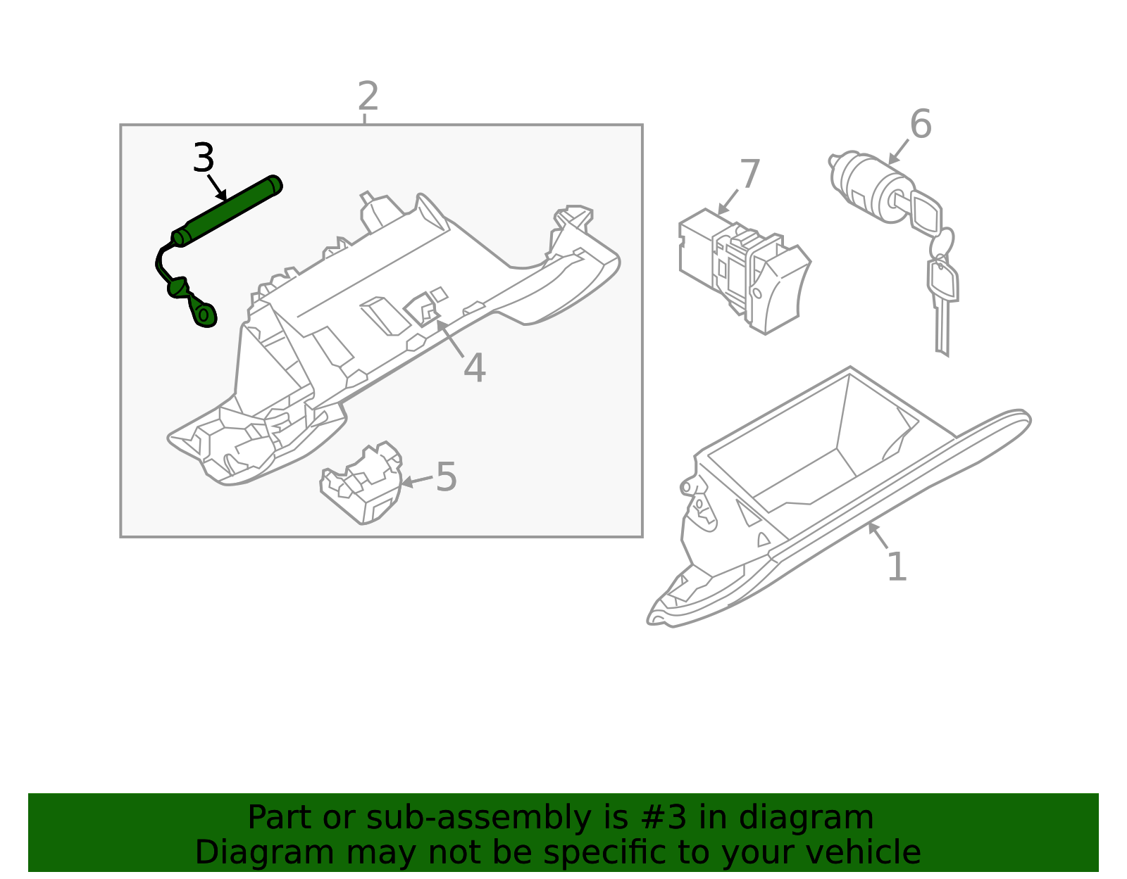 68513-1EA0A - Glove Box Support 2009-2025 Nissan | Official Nissan ...