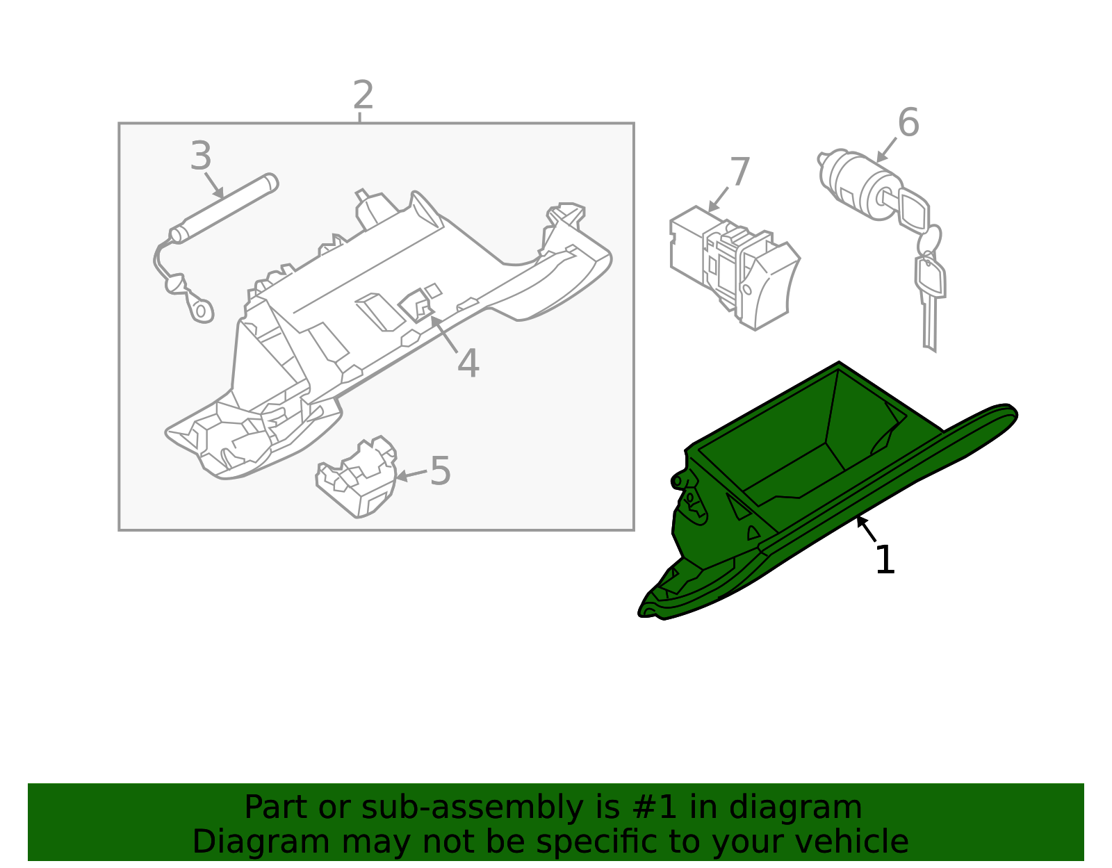68500-1EA0A - Glove Box Door - 2009-2025 Nissan | Nissan OEM Parts Direct