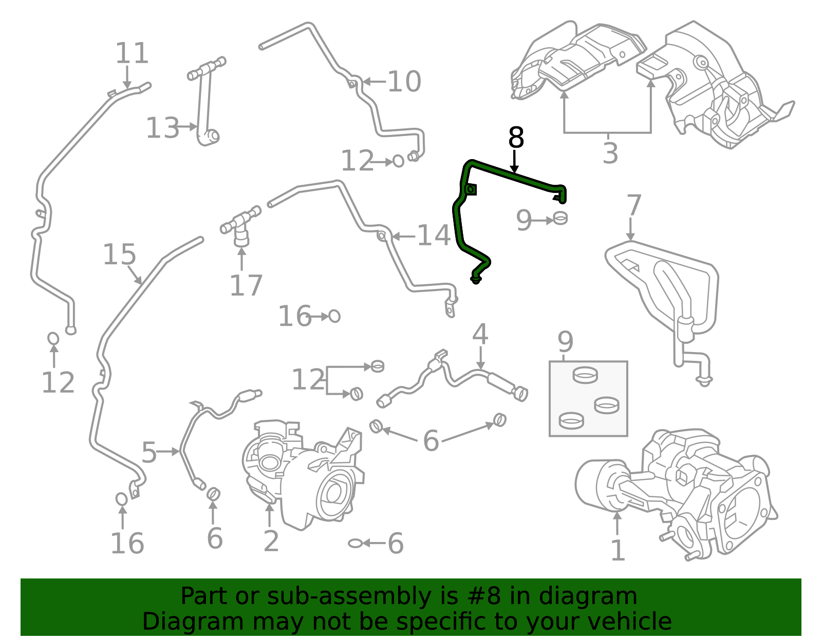 2020-2025 Porsche 911 Turbocharger Oil Line 0PB-115-223-D | Sunset ...