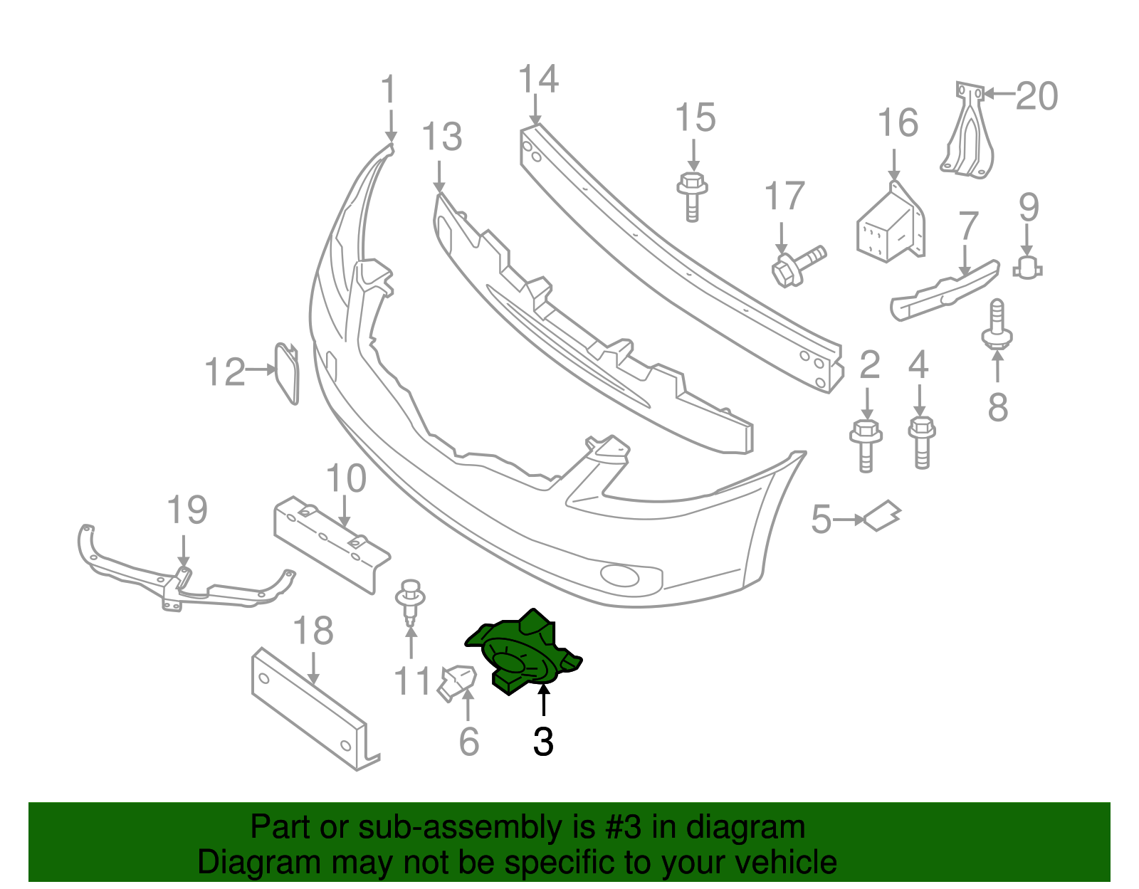 2010-2012 Nissan Altima Hole Cover 62257-ZX00A | Bill Kay Nissan Parts