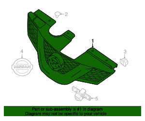 2018-2020 Nissan Rogue Grille 62310-9TG0A | Nissan Parts & Accessories ...