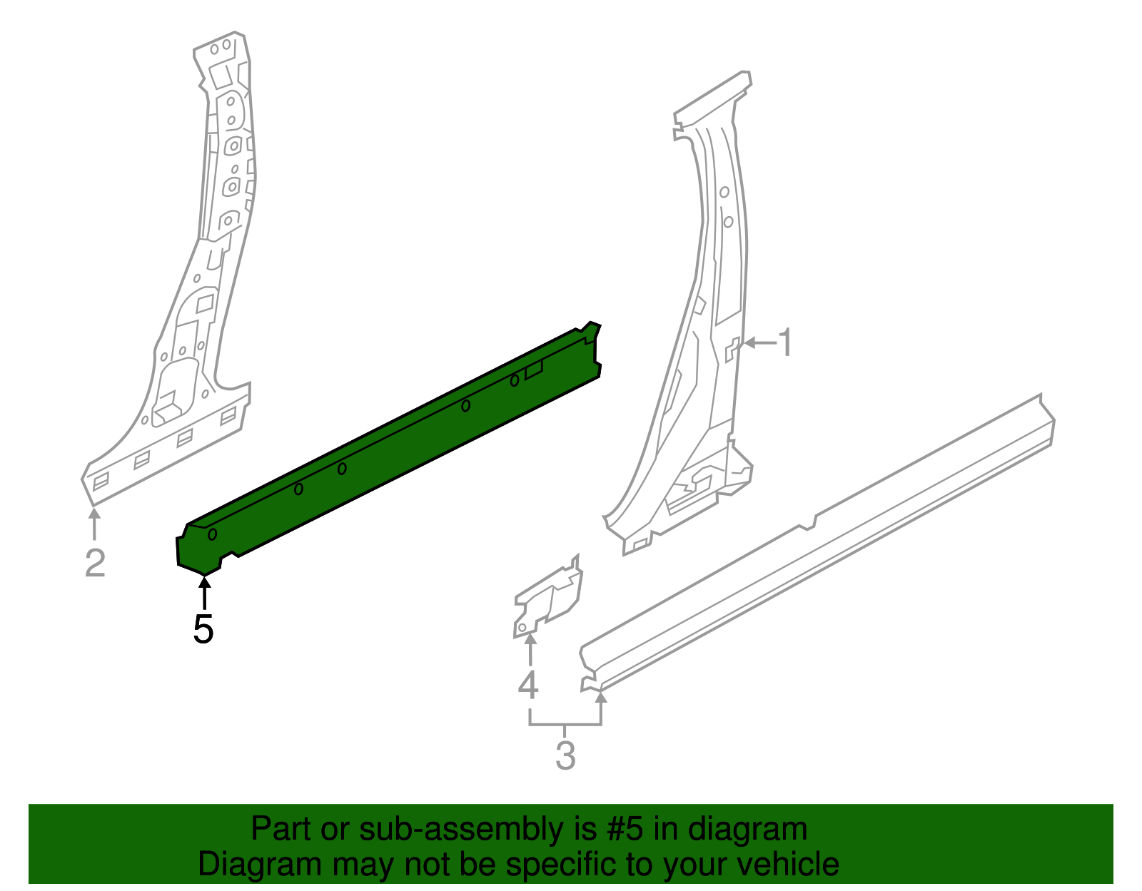 2014-2018 Nissan Rogue Inner Rocker G6450-4BAMA | Temecula Nissan Parts