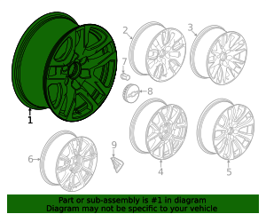2019-2024 Chevrolet Wheel, Alloy 23376217 GM | GMPartsDirect.com