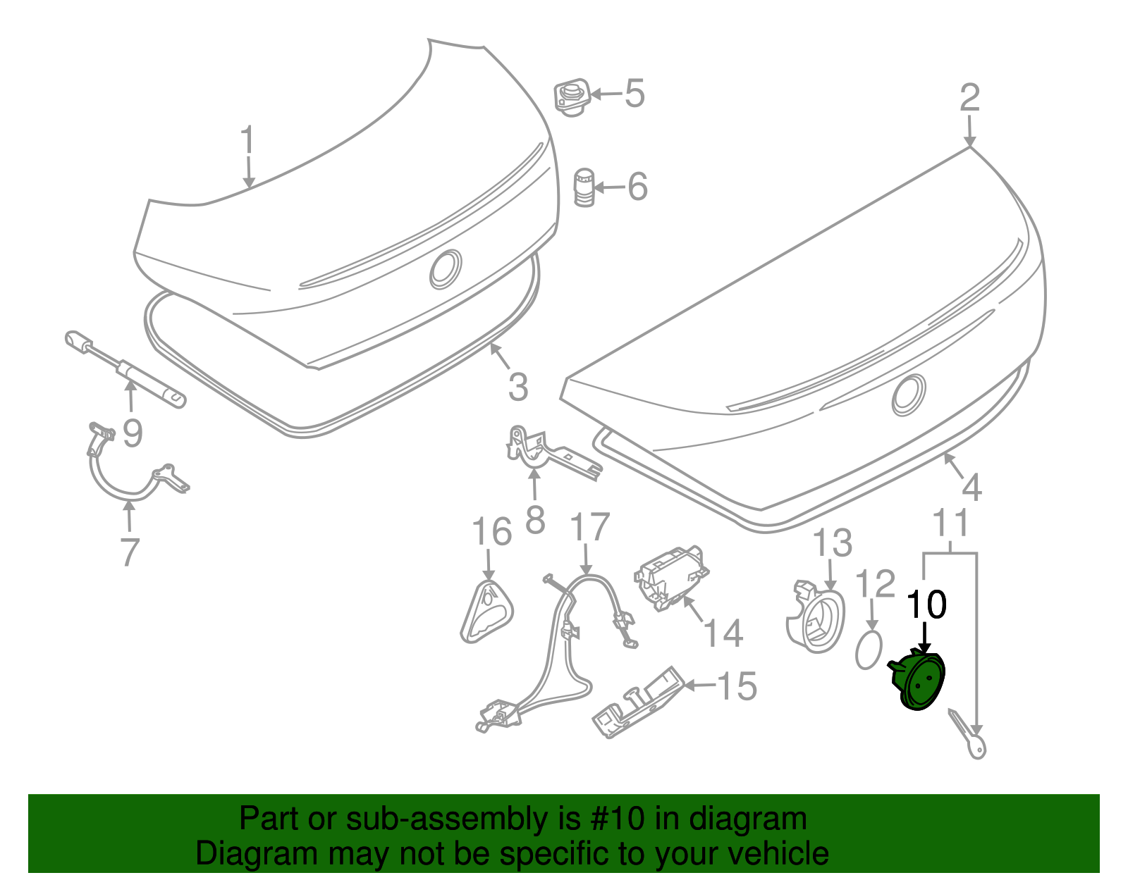 51-24-7-200-900 - 2004-2010 BMW - Lock Cylinder | BMWPartsHub