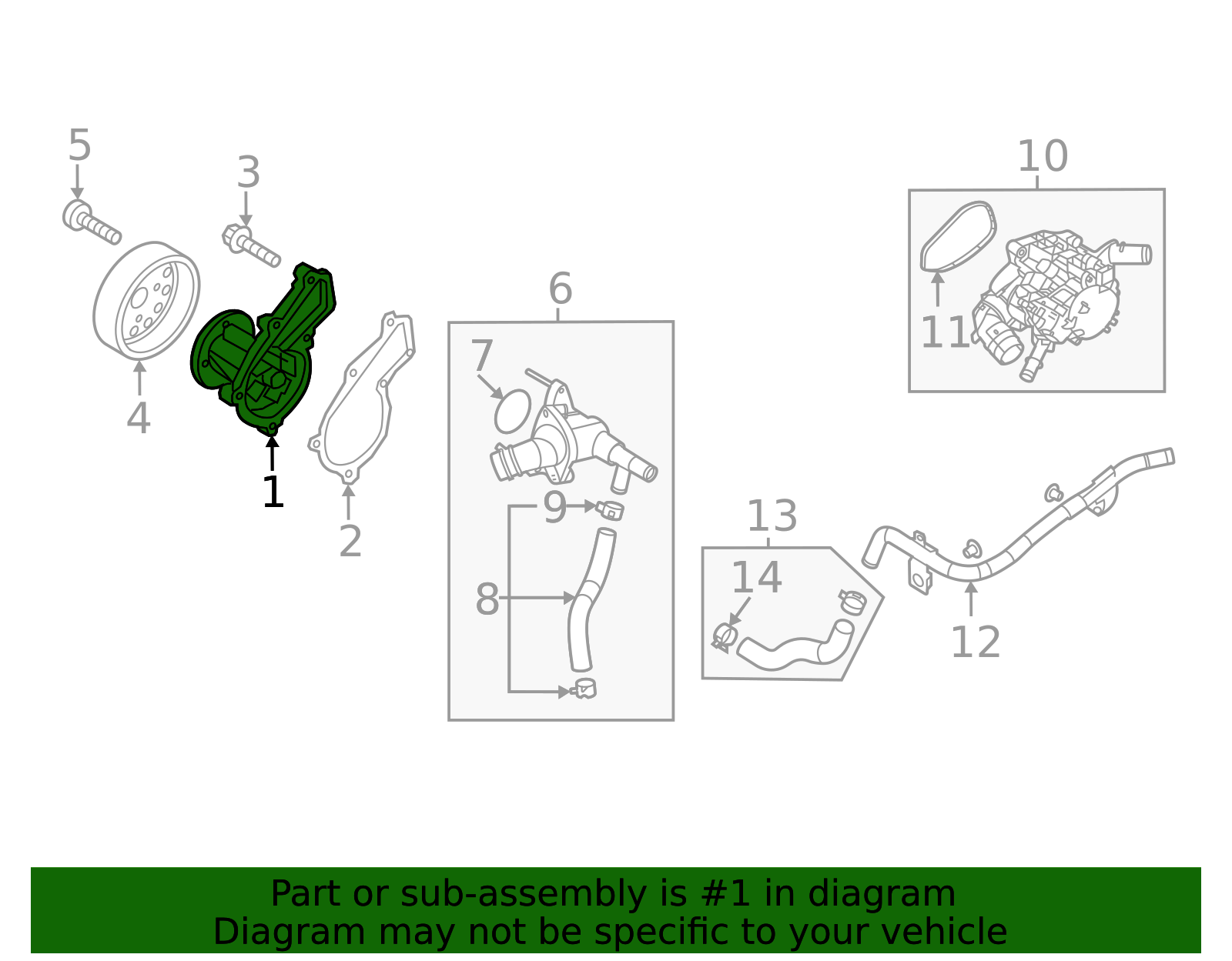 Genuine Water Pump for 2021-2025 Hyundai | Part# 25100-2J000 | Hyundai ...