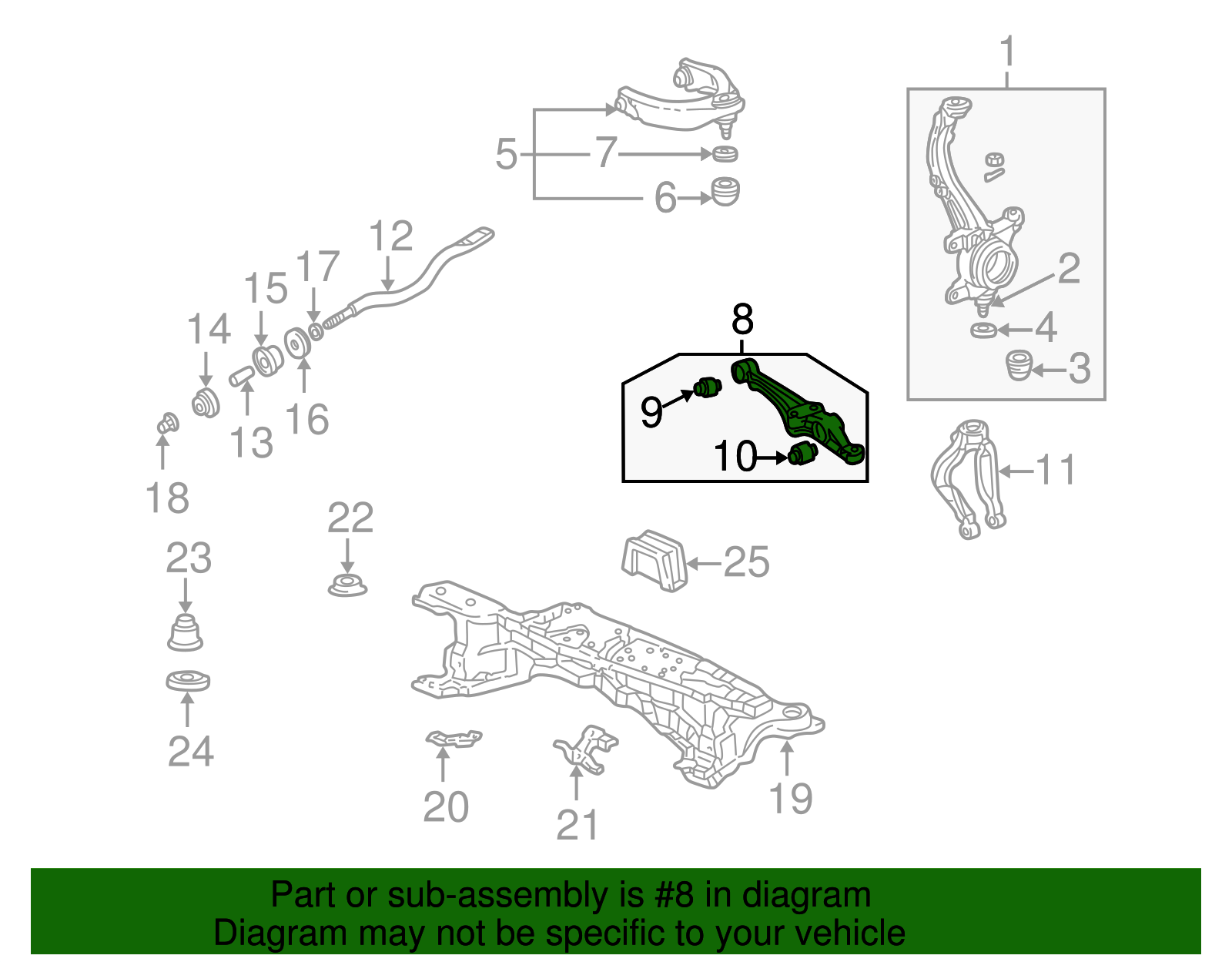 51365-S84-A00 - Lower Control Arm 1998-2002 Honda Accord | Honda Parts ...