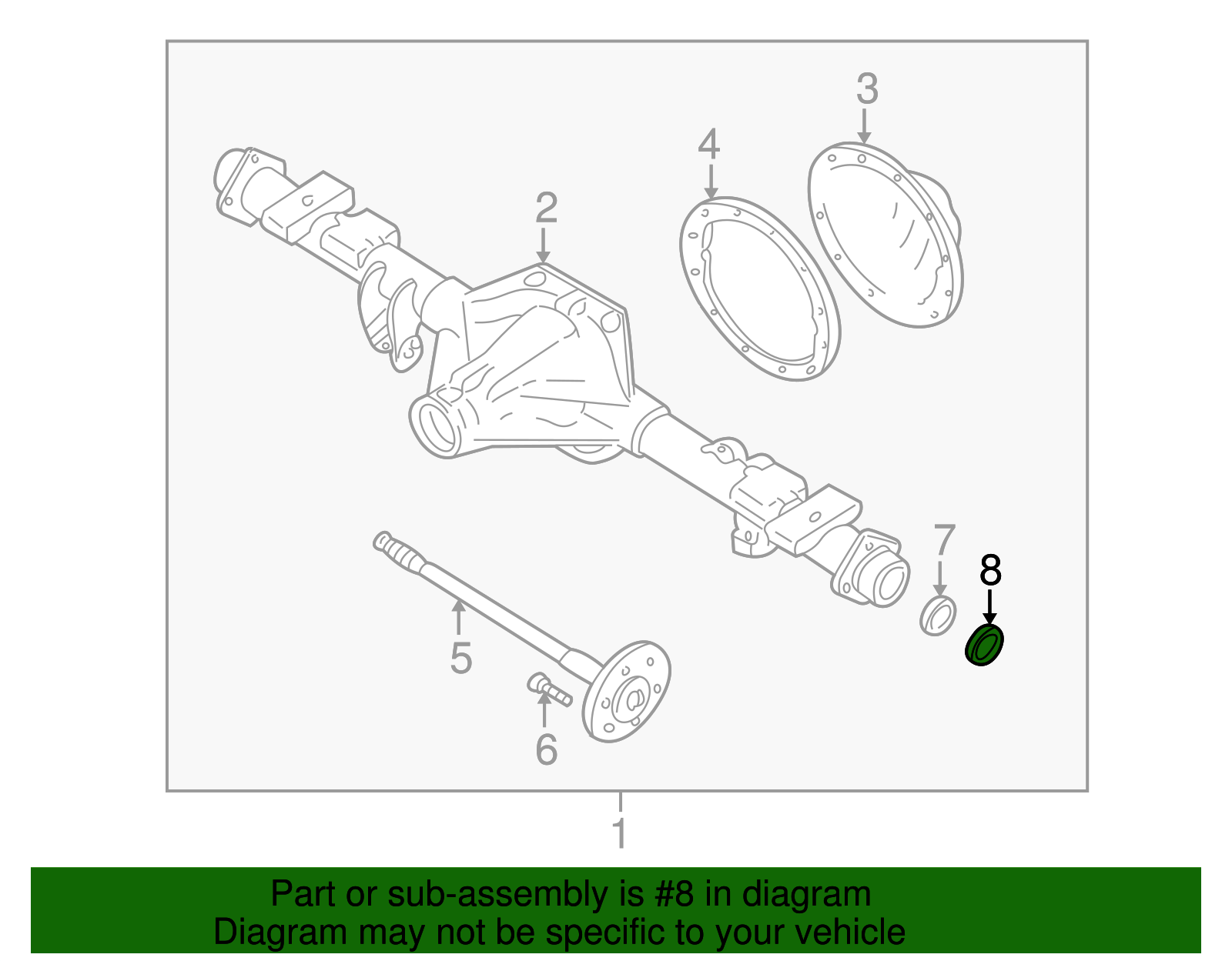 12479302 - Front Drive Axle Inner Shaft Outer Seal 2002-2009 GM ...