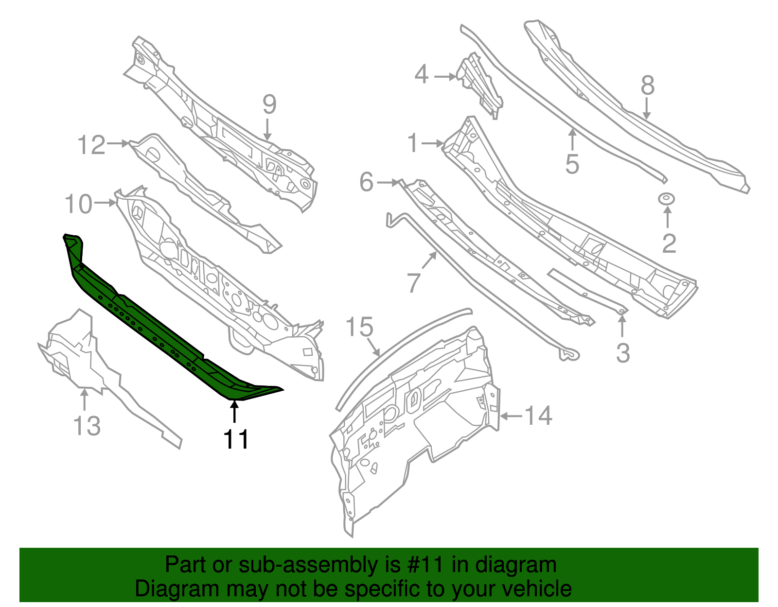 2013-2019 Nissan Sentra Lower Cross-Member F7402-3SGMA | Bill Kay ...