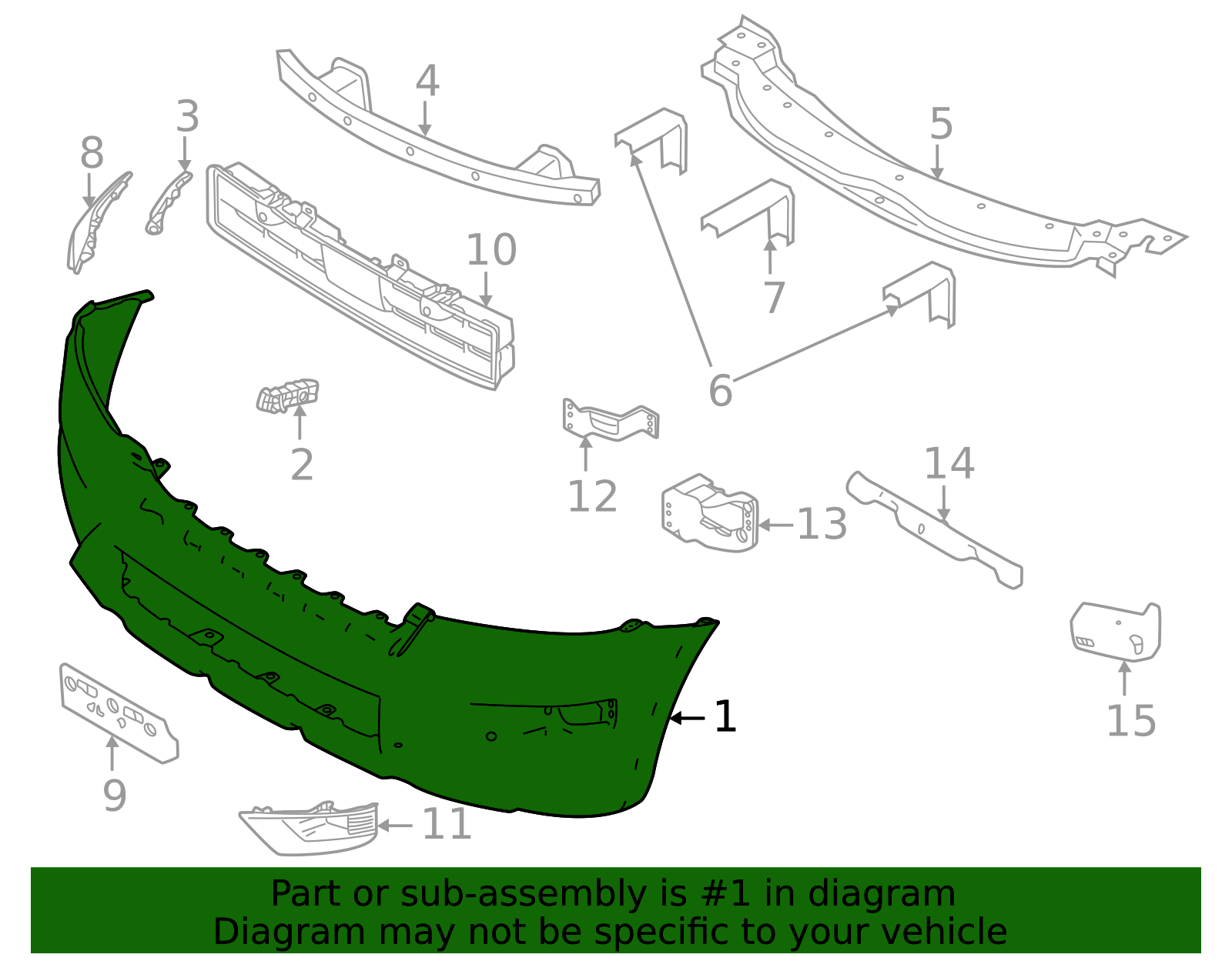 2021-2024 Nissan Armada Bumper Cover 62022-6JL0H | Nissan Parts Plus