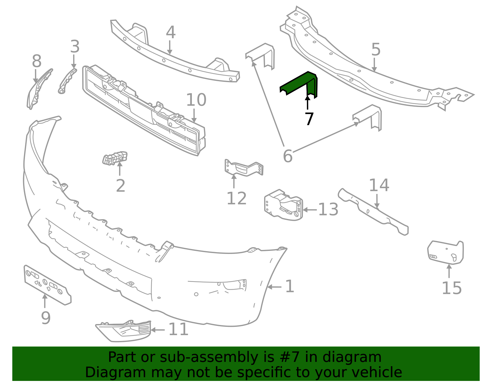 622981LA0A - Upper Retainer Center Bracket 2017-2024 Nissan Armada ...